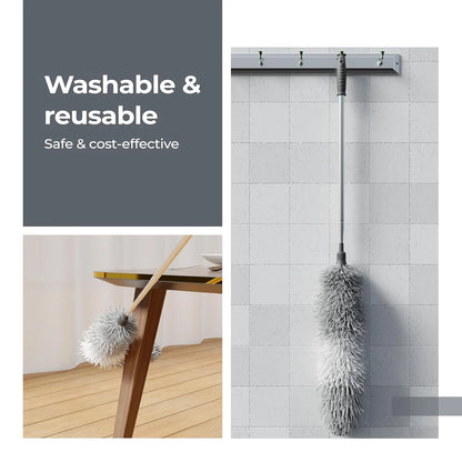 100-Inch Extendable Microfiber Feather Duster – Clean High Places Easi ...